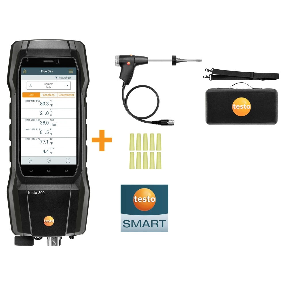 Testo 300 Next Gen - Smoke Edition Combustion Analyzer Kit — Anaum ...