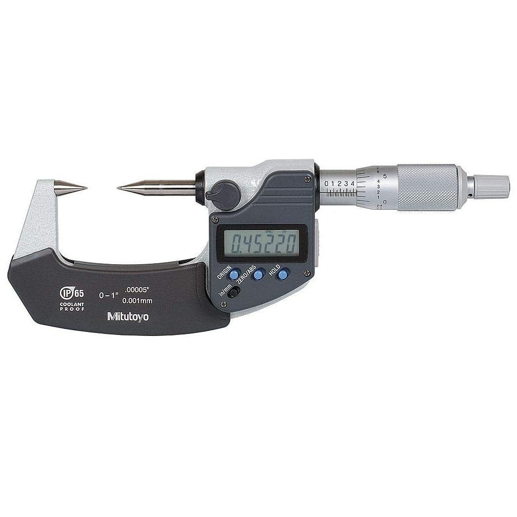 Mitutoyo 342-361-30 Digital Point Micrometer, Range 0 ~ 1″/25.4mm ...